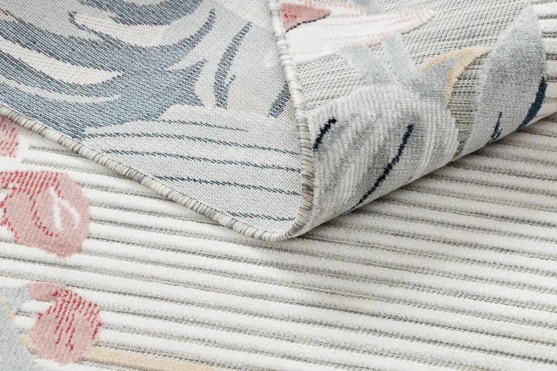 Dywany Łuszczów, Kusový koberec Botanic 65240 Flamingo grey – na ven i na doma, 157x220, vícebarevná, chodba / předsíň