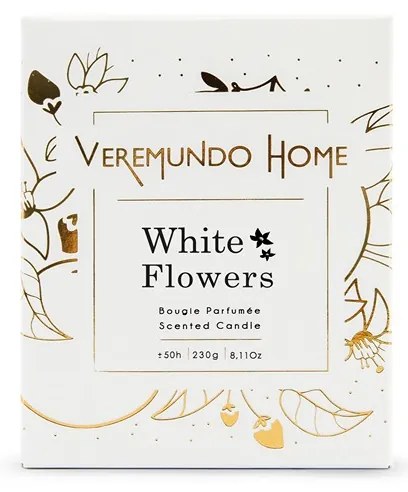 VEREMUNDO HOME Vonná svíčka Paris Jasmine Rose, 230 g, bílá 10102