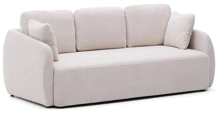 Krémová žinylková rozkládací pohovka 225 cm Laira – Kave Home