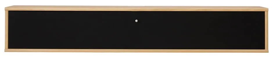 TV stolek v dekoru dubu v černo-přírodní barvě 133x22 cm Mistral – Hammel Furniture