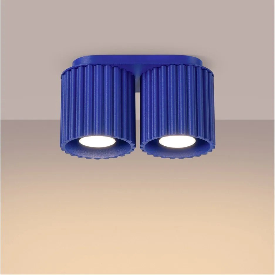 Modré kovové bodové svítidlo 10x21 cm Zora – Sollux