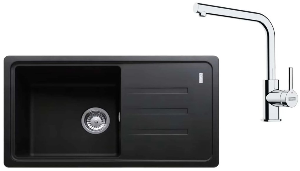 Franke - Kuchyňský set G268O, fragranitový dřez BSG 611-78/39 a baterie FS 3230.031, onyx/chrom 114.0700.759