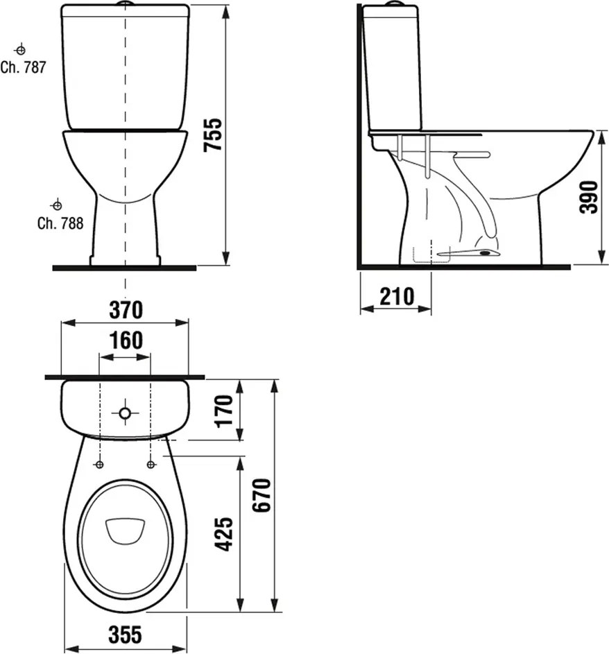 Mereo, Mereo WC kombi, spodní odpad s armaturou, MER-VSD80N (H8602790007601)