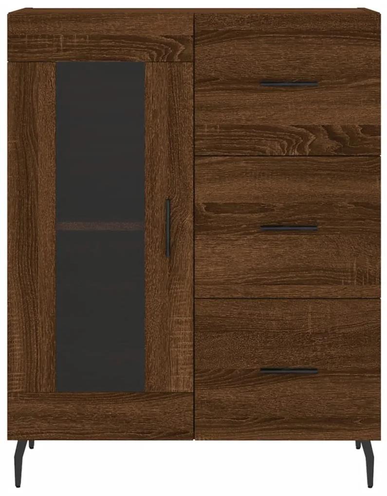 Skříň highboard hnědý dub 69,5 x 34 x 180 cm kompozitní dřevo,  3198616