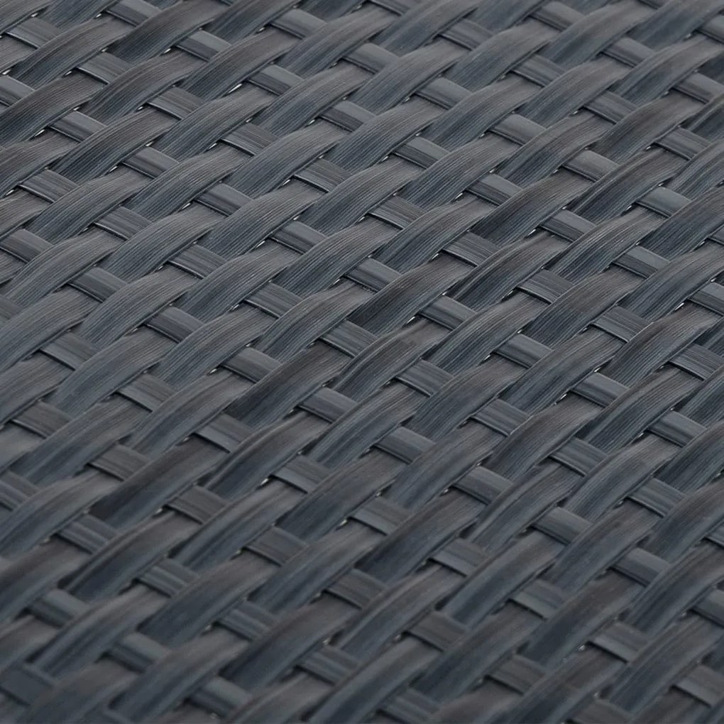 Balkonová zástěna antracitová 300 x 90 cm polyratan 156236