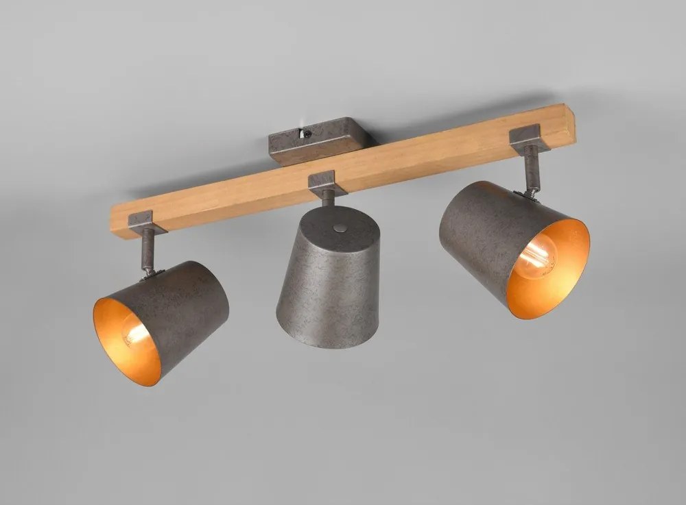 Bodové svítidlo v tmavě šedo-přírodní barvě 14x54 cm Bell – Trio