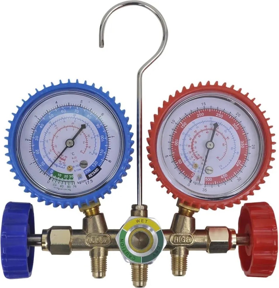 vidaXL Vakuové čerpadlo se 2cestným měřidlem pro klimatizaci