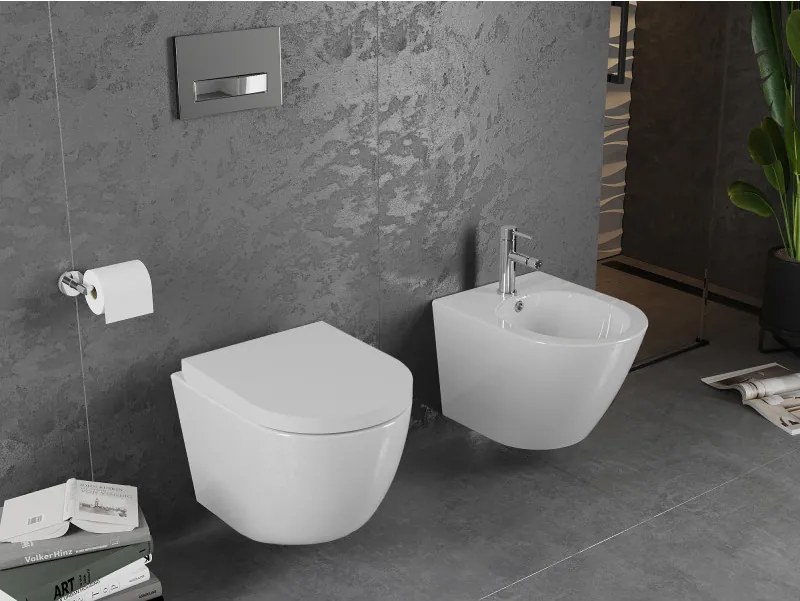 Mexen Lena Rimless závěsné WC se sedátkem s pomalým zavíráním, bílá - 30220200