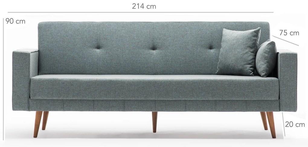 Hanah Home Rozkládací pohovka DUBLIN modrá 825BLC1171