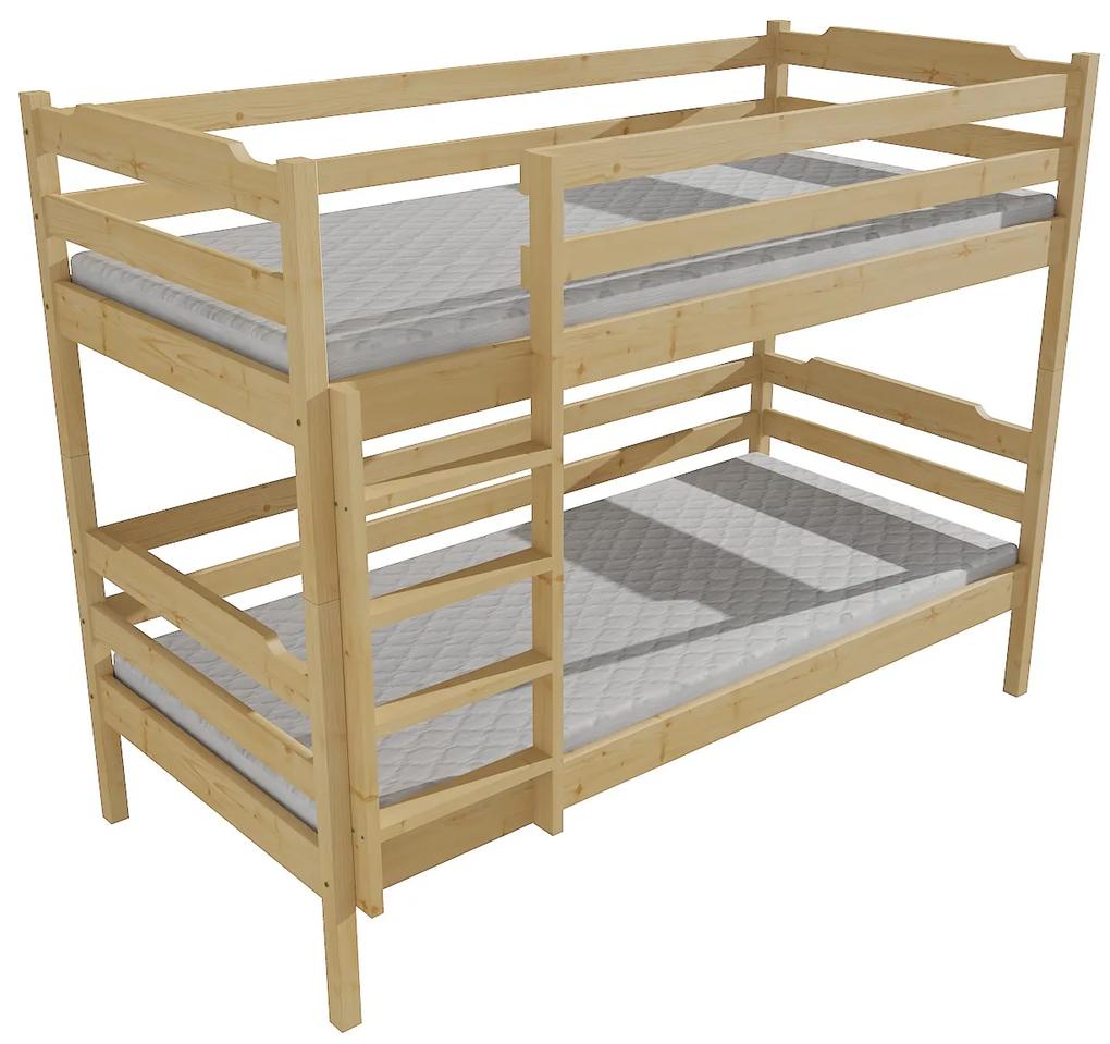 Vomaks Patrová postel PP 012 Rozměr: 80 x 180 cm, Barva: moření dub, Prostor mezi lůžky: 80 cm