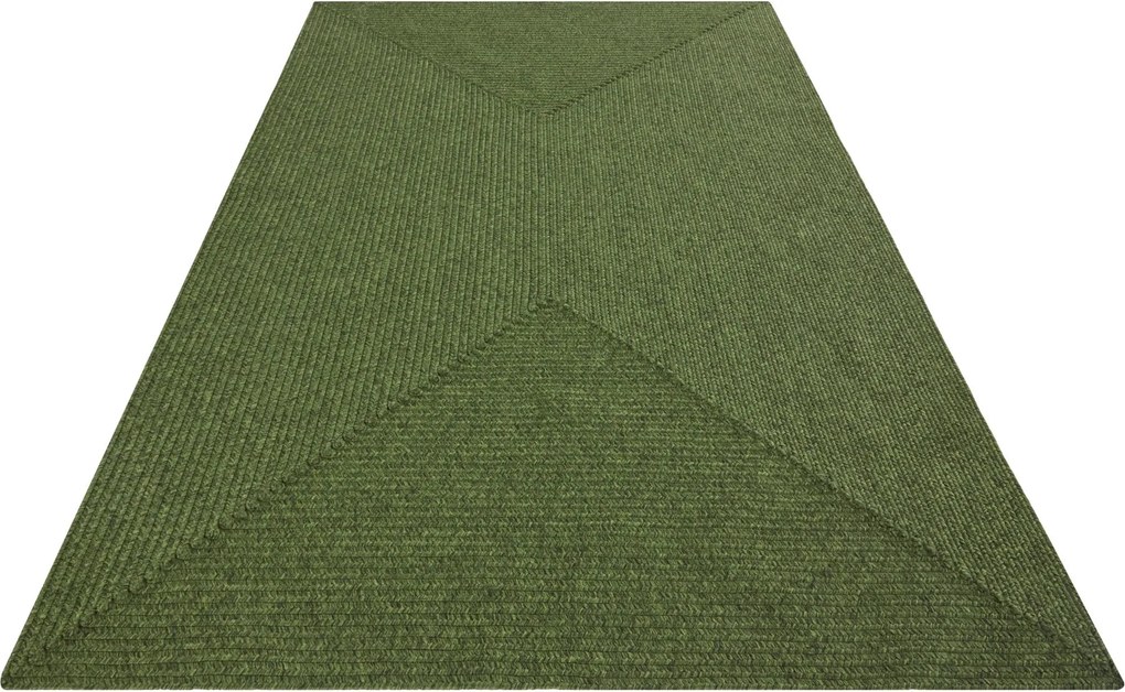 Kusový koberec Braided 105554 Green – na von aj na doma, 80x150, zelená, chodba / predsieň, Hanse Home