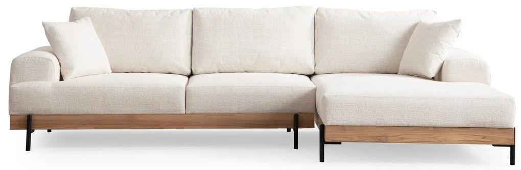 Hanah Home Rohová pohovka ETI dub bílá pravá 280 cm