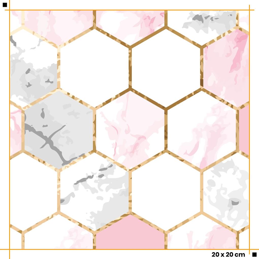 Malvis Tapeta mramorové hexagony Vel. (šířka x výška): 144 x 105 cm