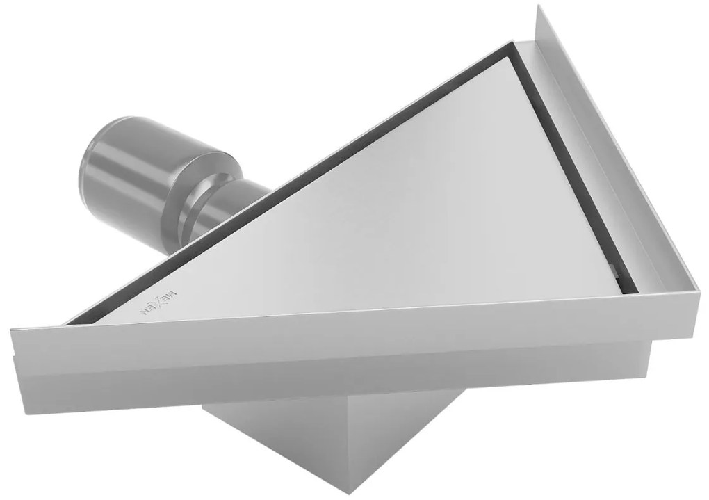 Trojúhelníkový rohový sprchový žlab MEXEN FLAT 2v1 - 20 cm, 1010320