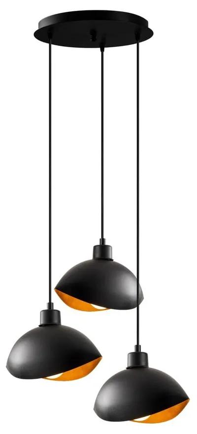 Černé závěsné svítidlo s kovovým stínidlem ø 50 cm Sivani – Opviq lights