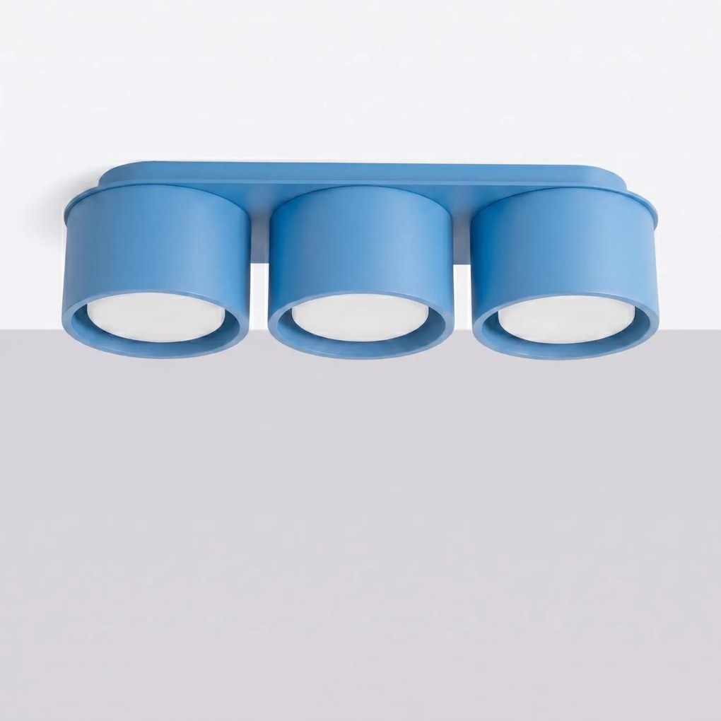 Sollux Lighting Stropní svítidlo MODO 3 azurové GX53