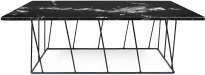 TH Konferenční stolek  LOWER MRAMOR 120 x 40 cm (Černý mramor s černou ocelí)