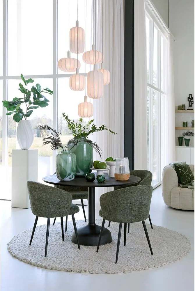 Krémové závěsné svítidlo s textilním stínidlem ø 50 cm Tufia – Light & Living