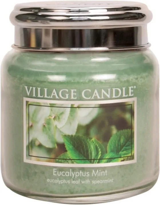 Village Candle Vonná svíčka ve skle, Eukalyptus a máta - Eucalyptus mint, 16oz
