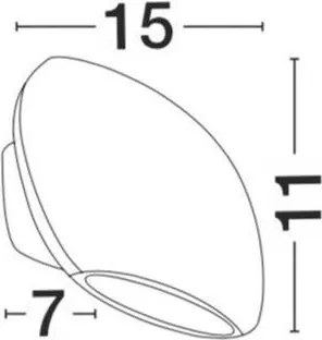 NV 741662 Venkovní nástěnné svítidlo COMO tmavě šedý hliník skleněný difuzor LED 2x3W 3000K 220-240V 2x34st. IP54 světlo nahoru a dolů - NOVA LUCE