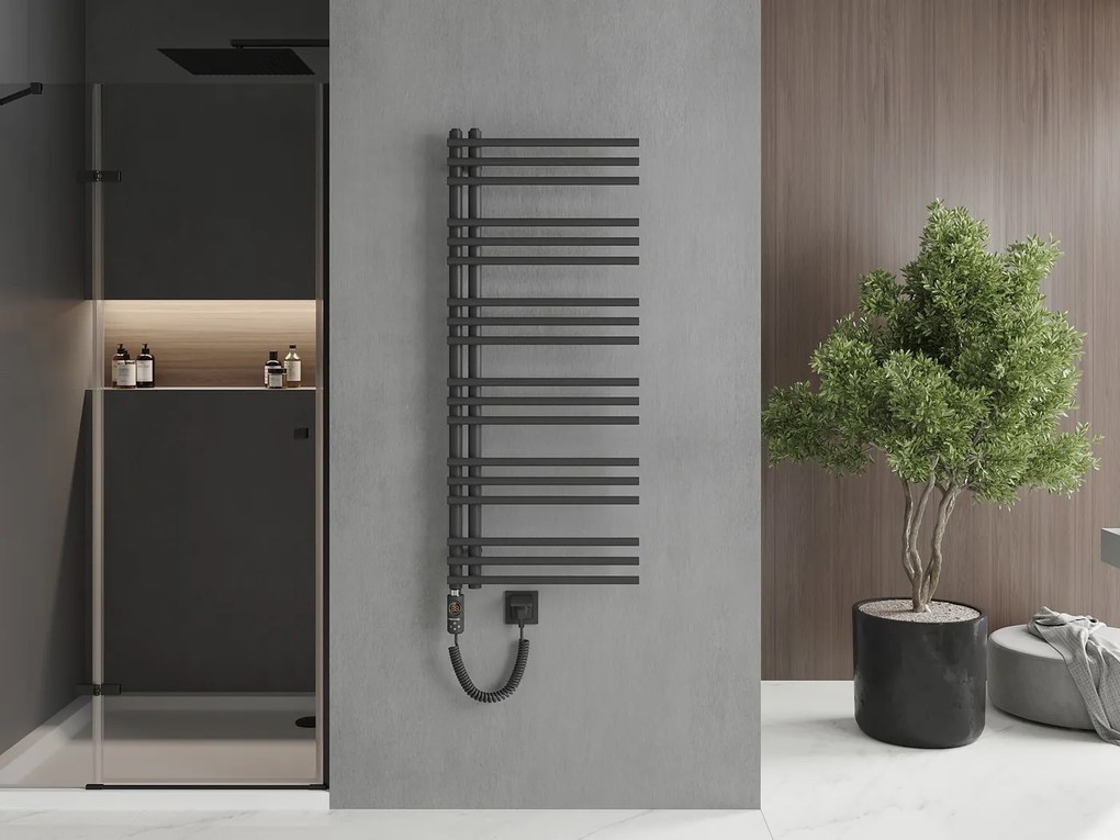 Mexen Neptun, elektrické topné těleso 1200 x 500 mm, 600 W, antracitová, W101-1200-500-2600-66