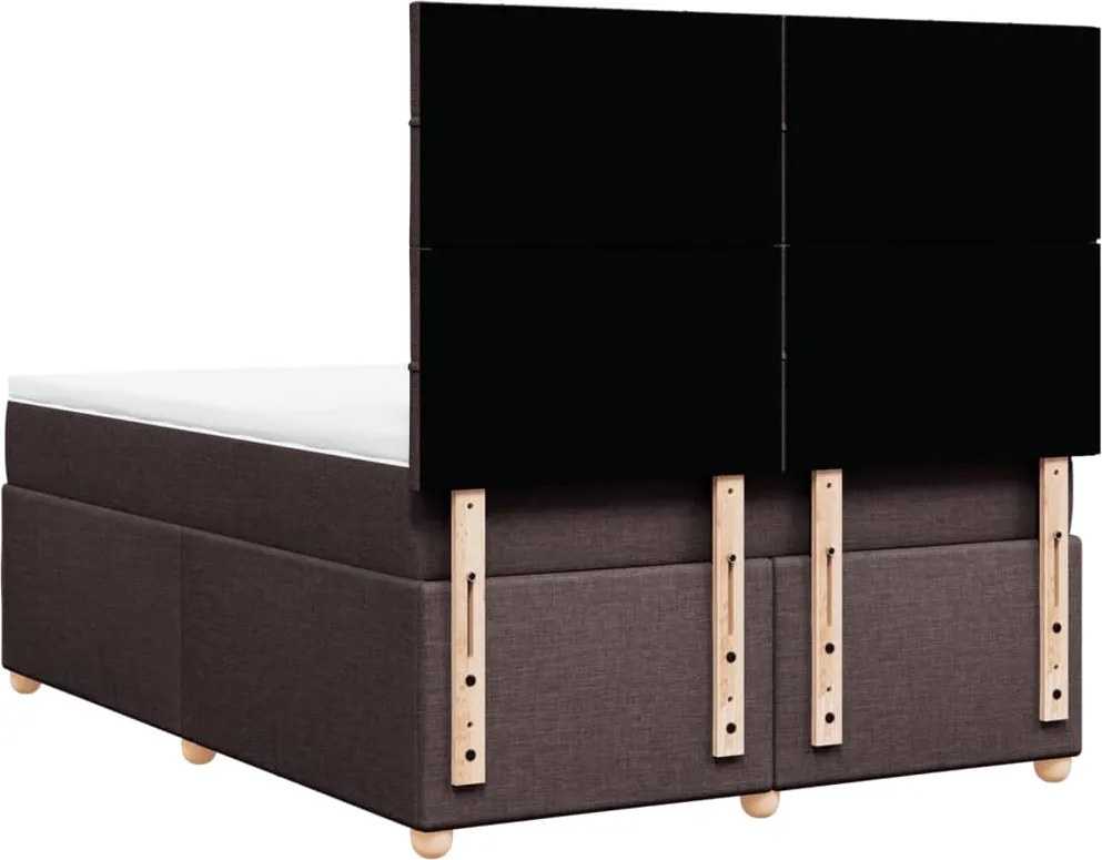 Box spring postel s matrací tmavě hnědá 140x200 cm textil 3291306