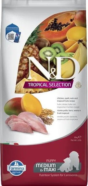 N&D TROPICAL SELECTION Dog LG Chicken Puppy Medium & Maxi 10 kg