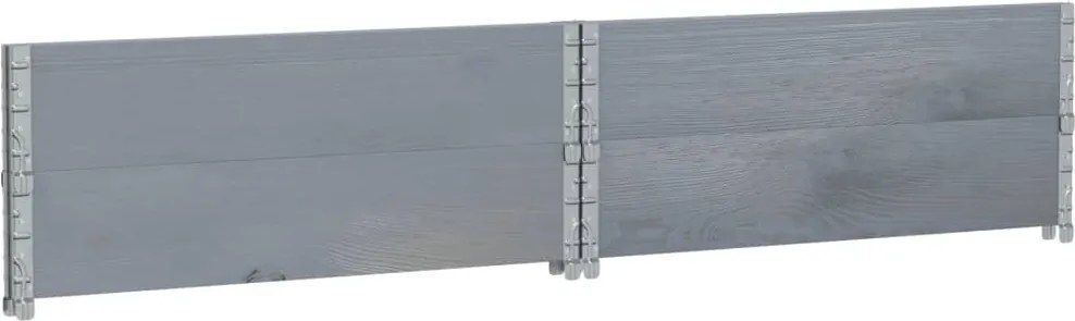 Zahradní truhlík šedý 100 x 100 cm masivní borové dřevo 3295401