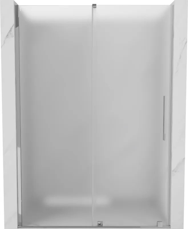 Mexen Velar, posuvné sprchové dveře do otvoru 130 cm, 8mm sklo námraza, chromová, 871-130-000-31-01