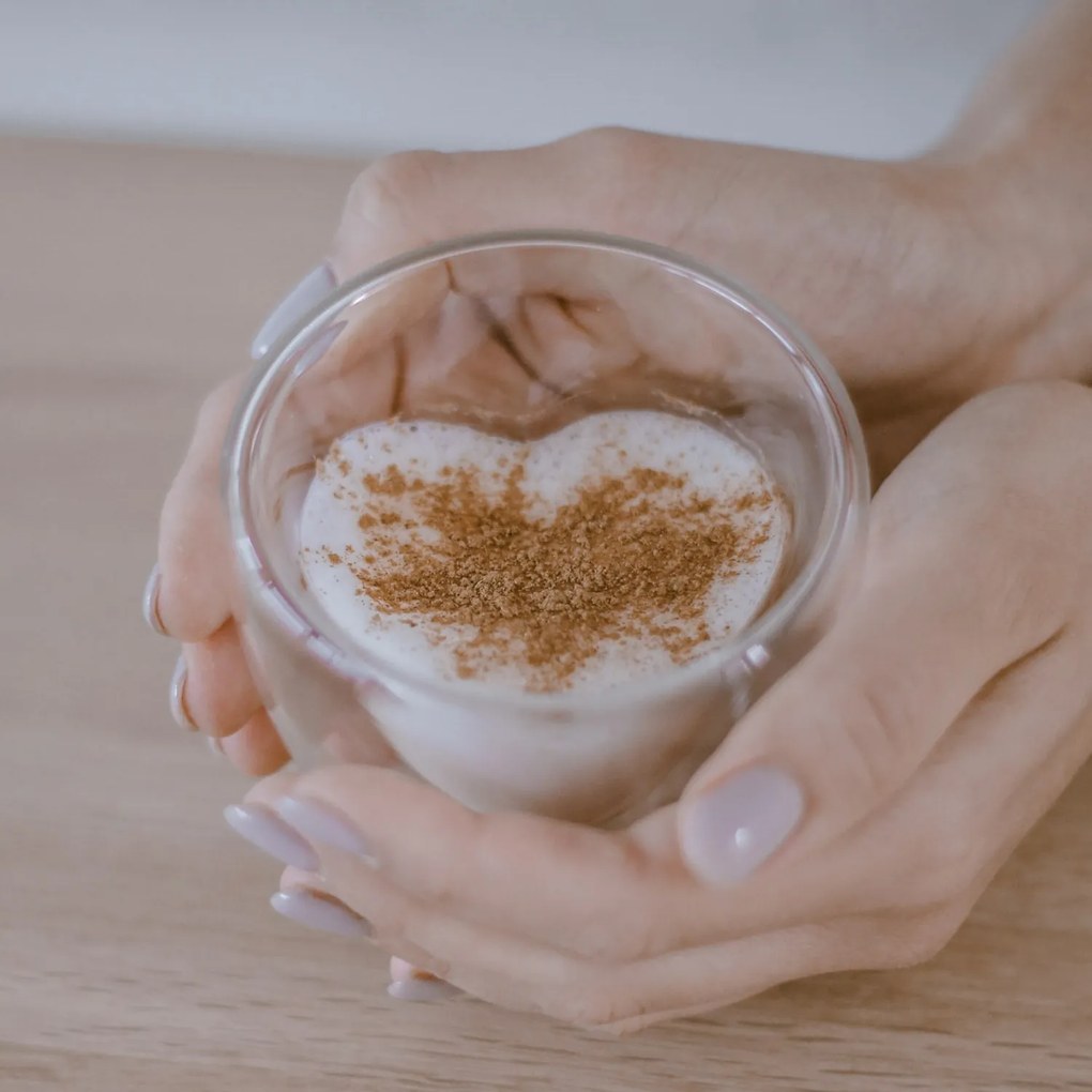 Eulenschnitt Dvoustěnná sklenice na espresso Heart 100 ml, čirá barva, sklo