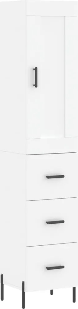 Skříň highboard bílá 34,5 x 34 x 180 cm kompozitní dřevo 3200201