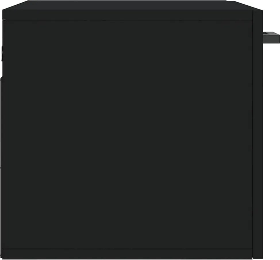 vidaXL Nástěnná skříňka 60x36,5x35 cm kompozit [830021] Barva: Černá