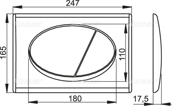 Alcaplast AM102/1120 Jádromodul komplet do bytových jader se závěsným WC RIMLESS Ovale