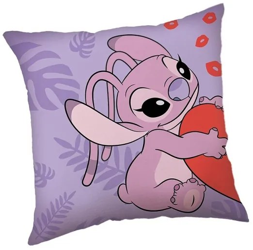 Jerry Fabrics Polštářek Lilo a Stitch Kiss 40x40 cm