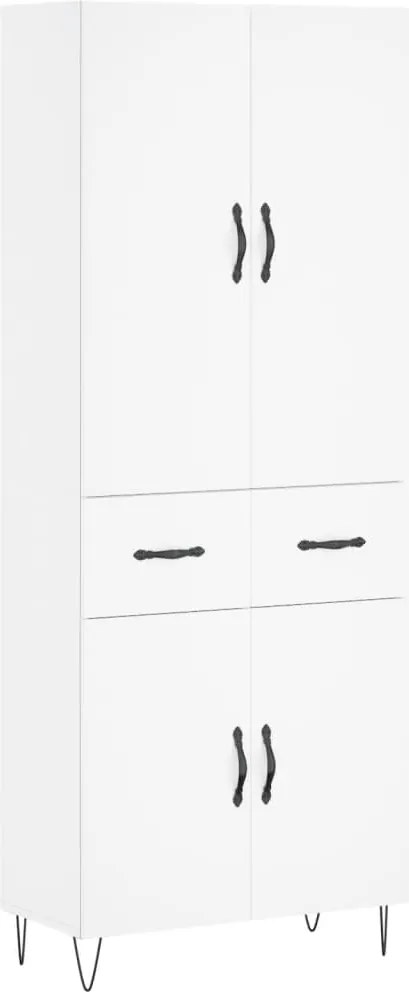 Skříň highboard bílá 69,5 x 34 x 180 cm kompozitní dřevo 3198177