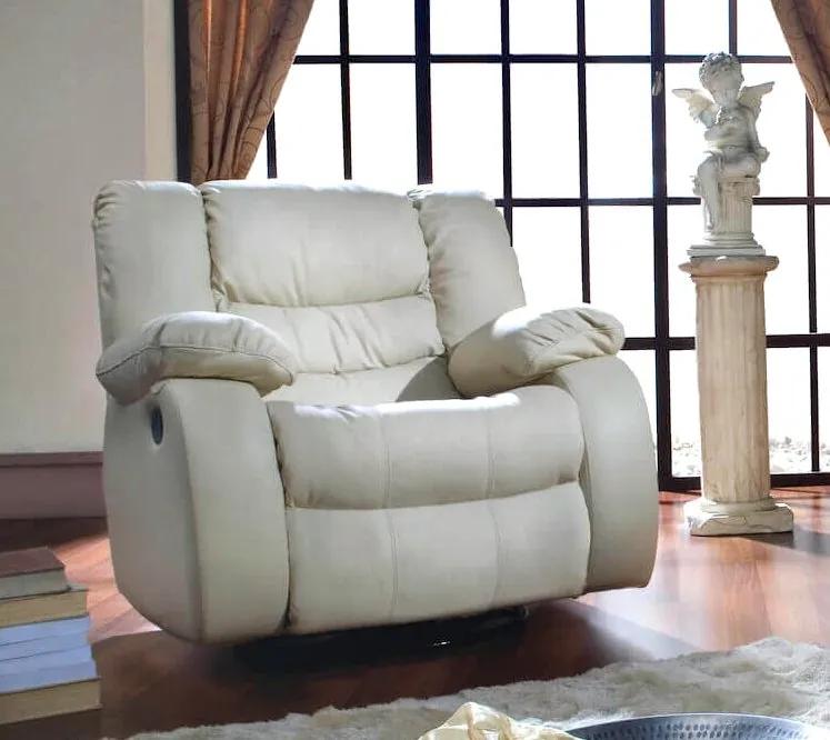 Casarredo - Komfort nábytek Křeslo pevné RONALD kůže | potah: kůže Madras white