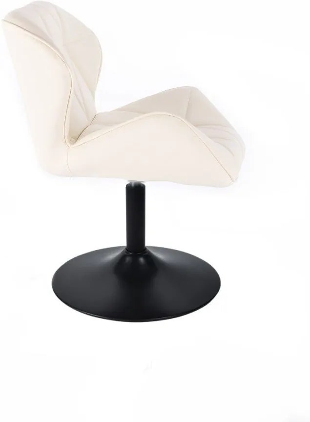 LuxuryForm DESIGN Otočná židle MILANO na černém talíři - krémová