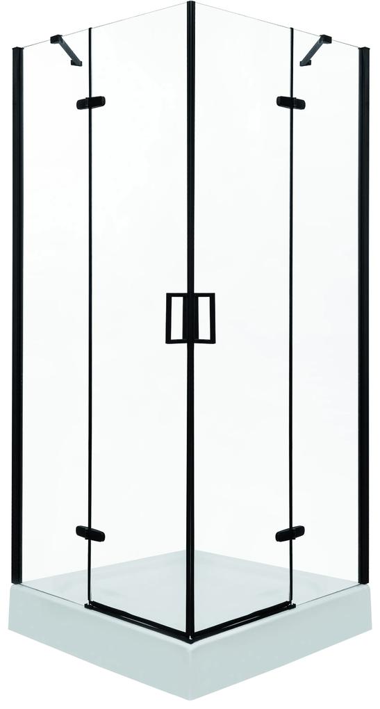 Aplomo Flow čtvercový sprchový kout, black Rozměr koutu: 90x90cm