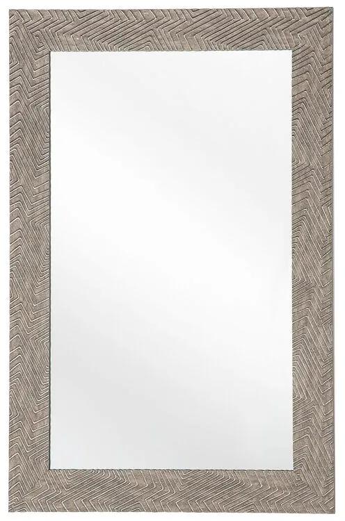 Nástěnné zrcadlo 60 x 91 cm tmavě hnědé NEVEZ Beliani