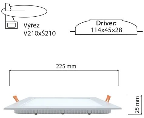 LED podhledové svítidlo McLED TORO S21 TS225-21W2700K-W-EN teplá bílá ML-412.007.33.0