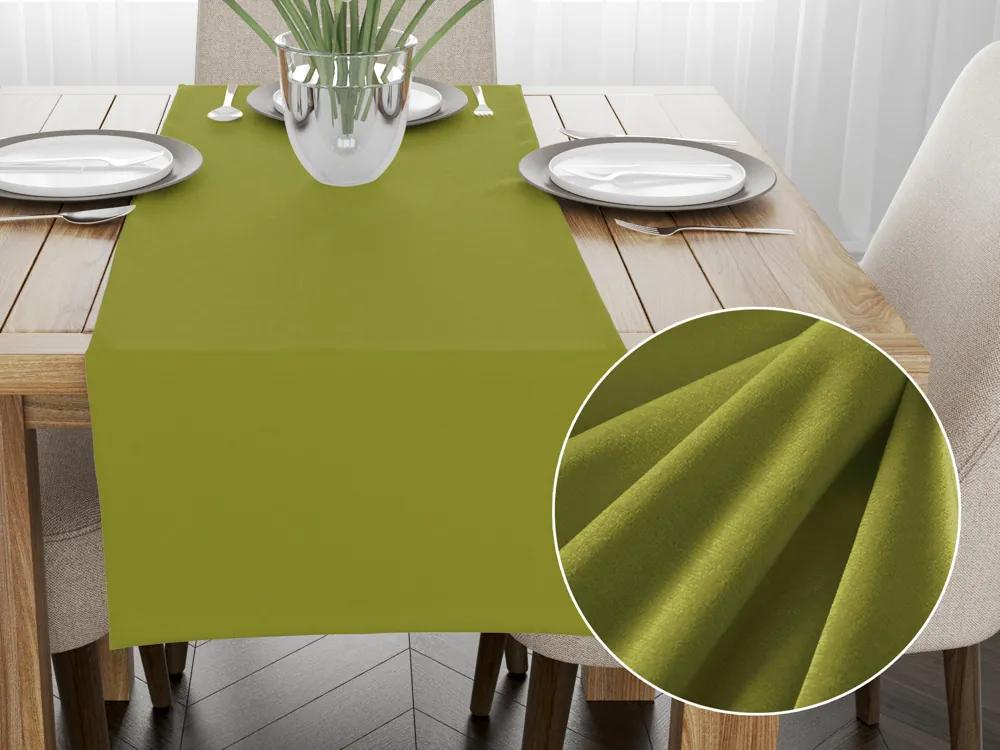 Biante Sametový běhoun na stůl SV-032 Světle zelený 45x180 cm