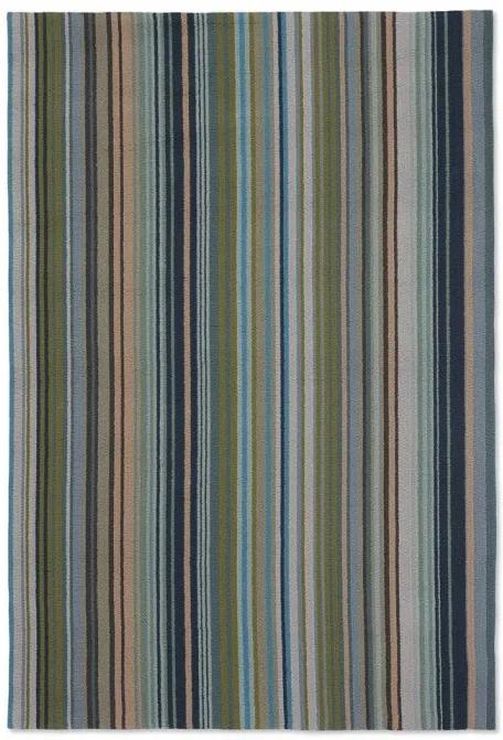 Outdoorový koberec Harlequin Spectro stripes marine/rust 442108 Brink & Campman 140 x 200
