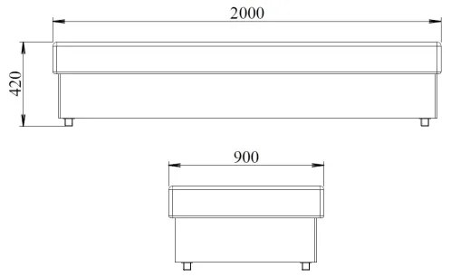 Válenda s pružinovou matrací a úložným prostorem NOE 90x200 šedá/černá