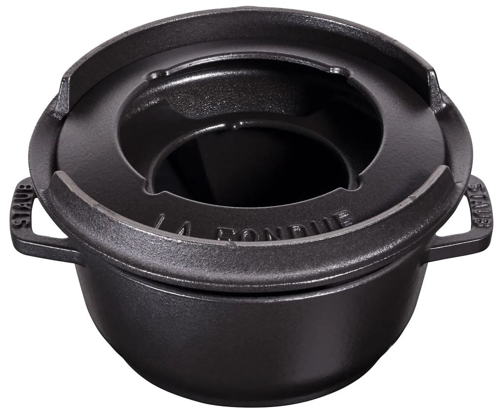 Staub Fondue sada 16 cm/1,1l černá, 14001623