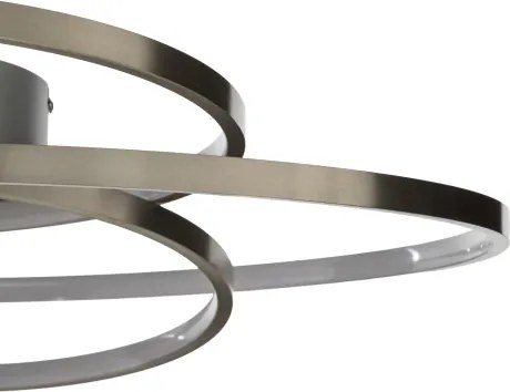 LED stropní svítidlo Lindby Joline průměr 60cm niklová barva 36W 3000K stmívatelné 9639127