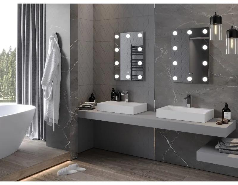Mexen Dona podsvícené koupelnové zrcadlo 50 x 70 cm, LED 6000K, ventilátor - 9818-050-070-611-00