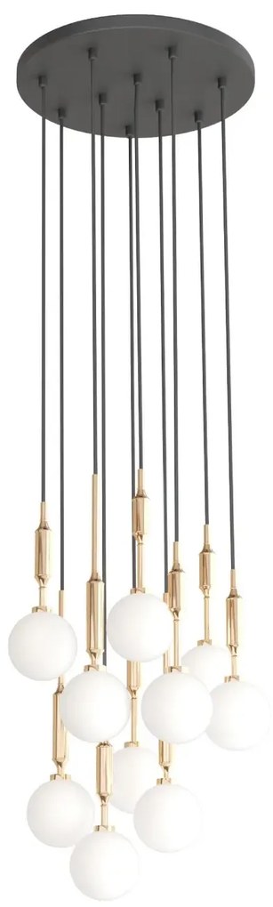 Designový lustr Ero 10 zlatá