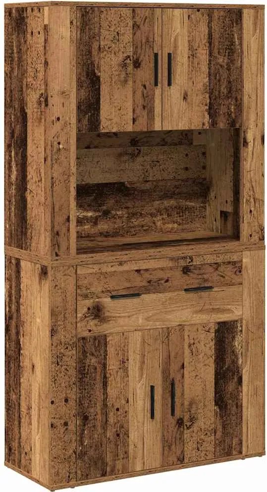 Highboard Staré dřevo 80 x 33 x 150 cm Kompozitní dřevo 3334340