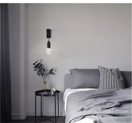 Designové nástěnné svítidlo Věda 95 černé
