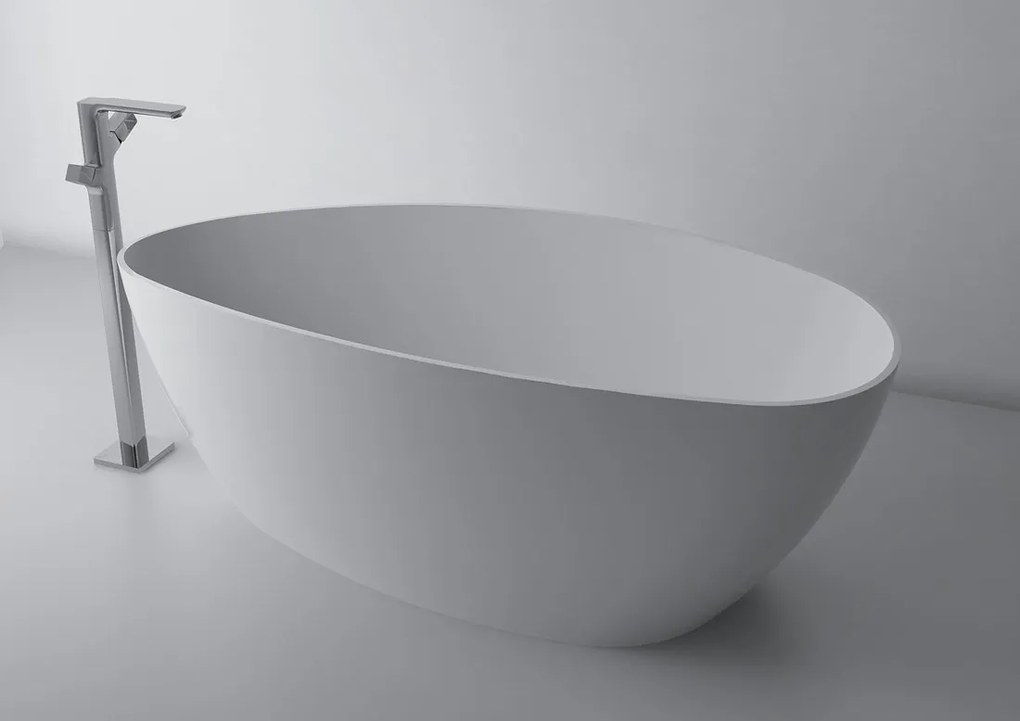 Gelco, ELIPSIE - vana, 1570x700x560mm, litý mramor, objem 260l, bílá lesk, GVEL1570